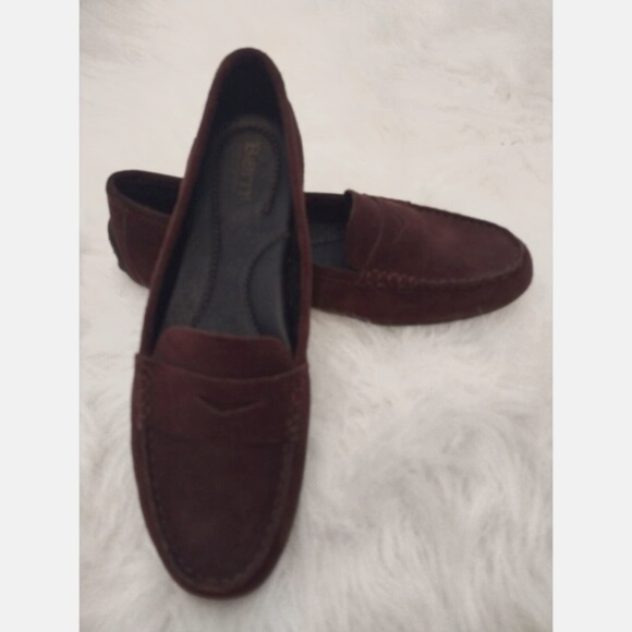 Born | Shoes | Born Wms Maroon 9m Suede Shoes Penny Loafers Driving ...